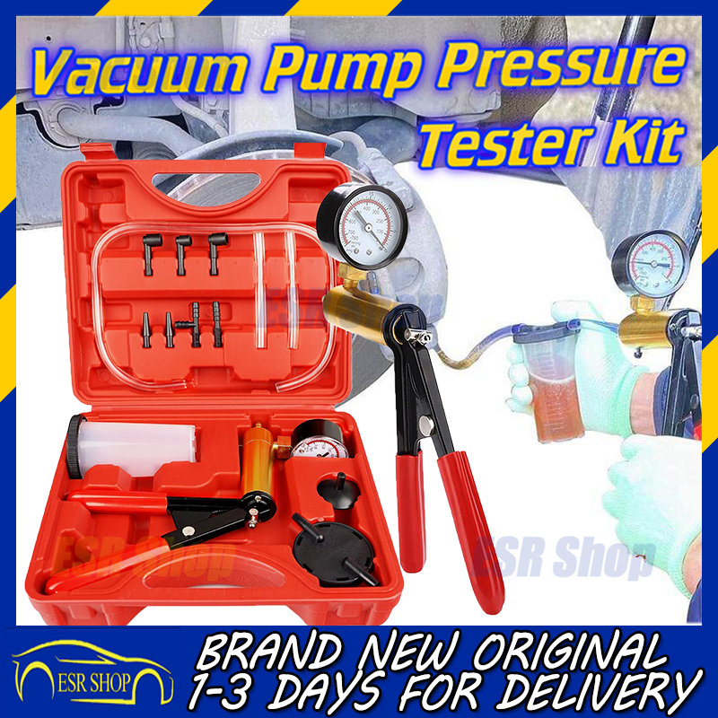 🇵🇭 Car Hand Held Vacuum Pump Pressure Tester Kit Brake Bleeder Adaptor ...