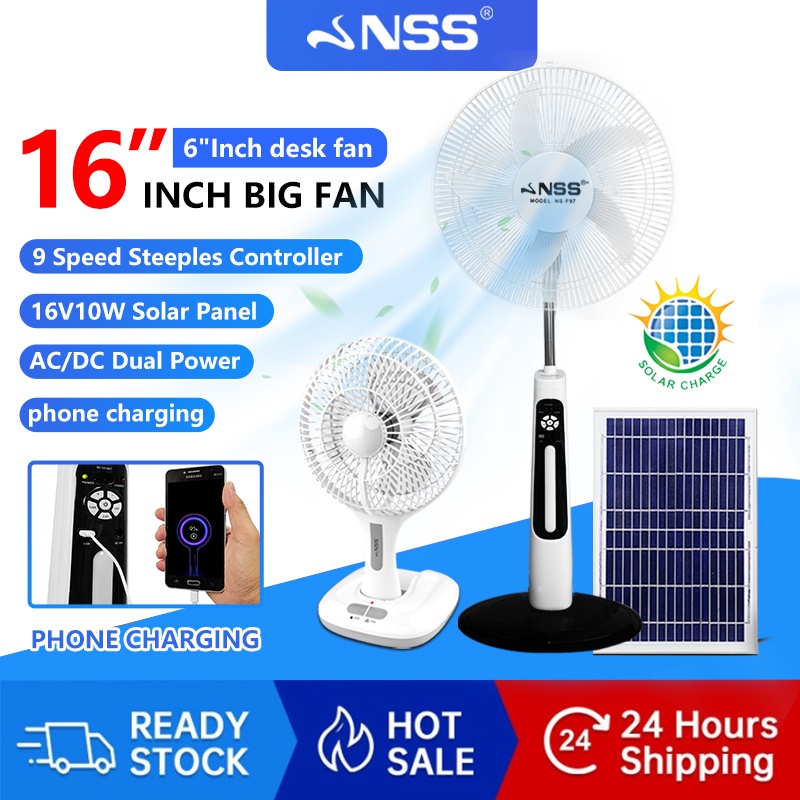 solar electric fan with panel NSS Buy 1 Take 1 16ACDC Solar Fan + Mini ...