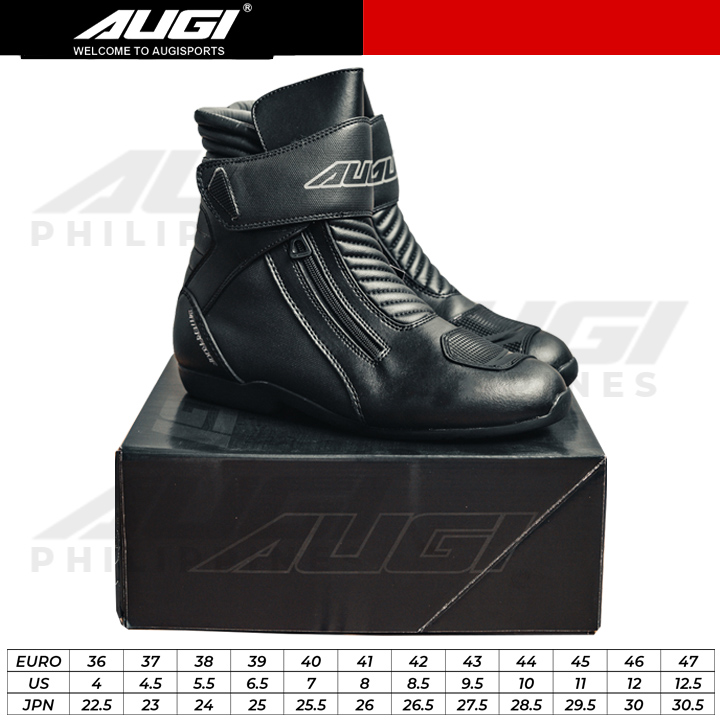AUGI Racing Boots AT-2 Black | Lazada PH