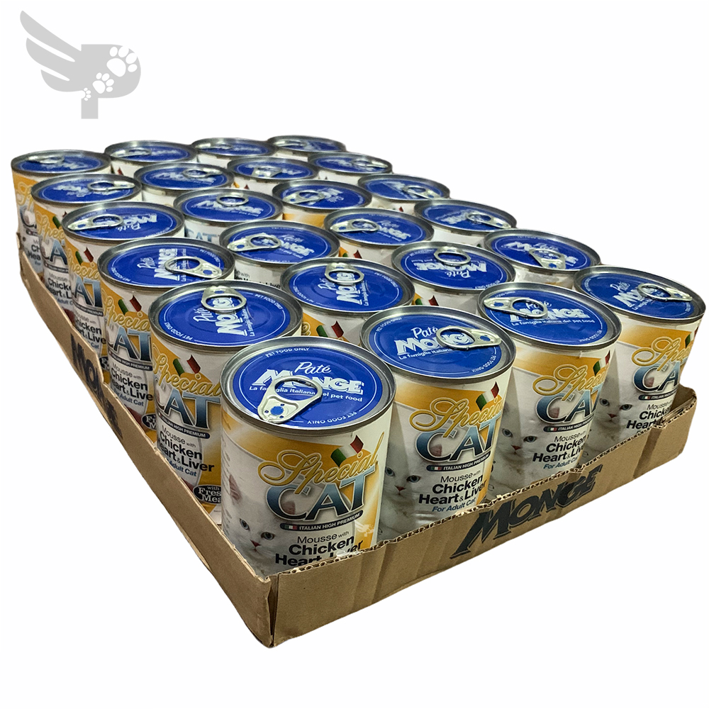 Monge Special Cat in Mousse with Chicken Heart & Liver 400g x 24 cans ...