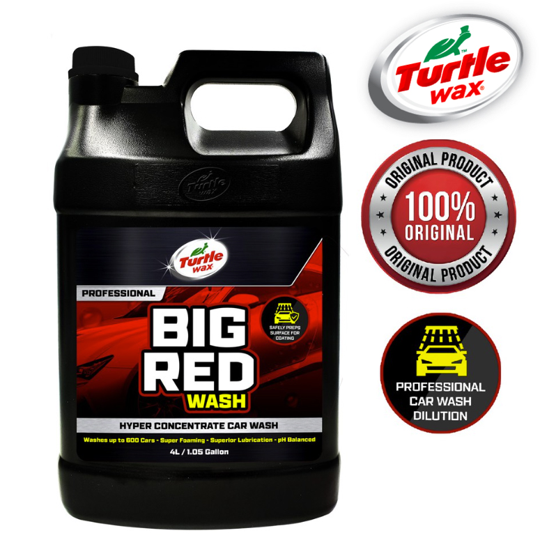Turtle Wax Big Red Wash Hyper Concentrated Car Wash 4L / 1.05 GALLON ...