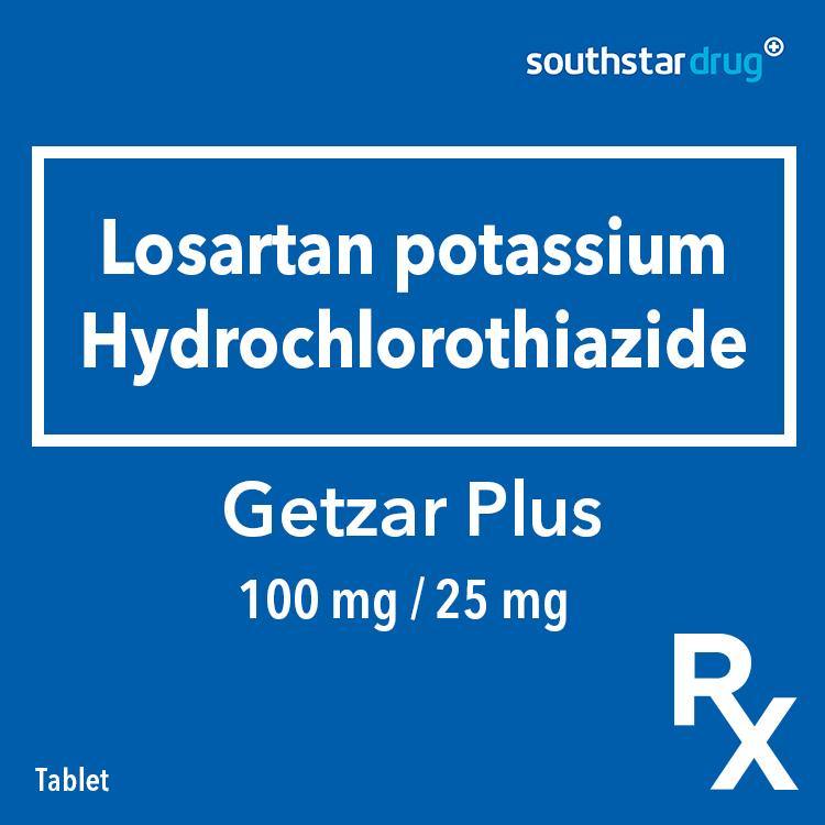 Rx: Getzar Plus 100mg / 25mg Tablet | Lazada PH