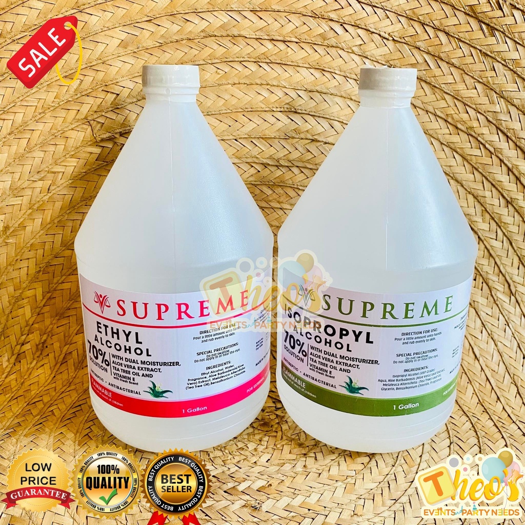 SALE 70% SUPREME Alcohol 1 Gallon 3.2 Liter Ethyl Isopropyl Direct ...