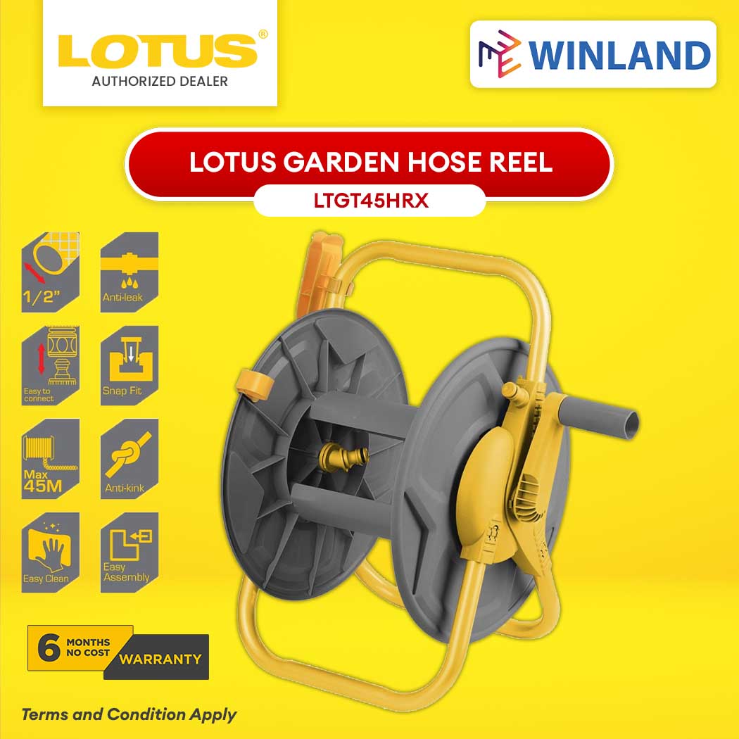 LOTUS by Winland 1/2" 45M Garden Hose Reel LTGT45HRX * WINLAND ...