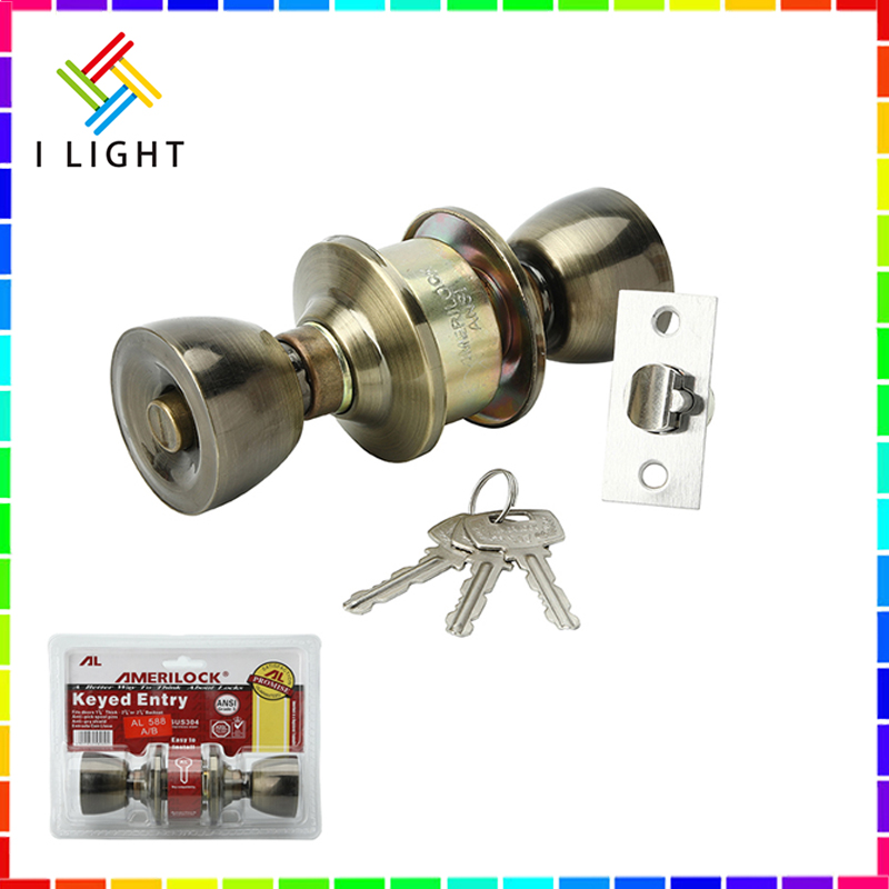 （Fast Delivery）AmeriLock 587/588/3800 Door Knob Lock Stainless ...