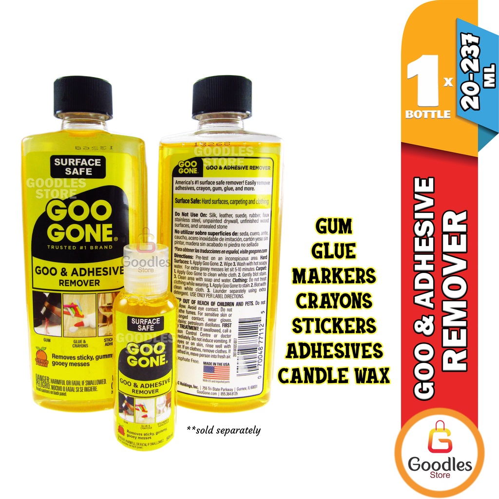 Goo Gone Original Adhesive Remover Crayon Remover Gum Remover Glue ...