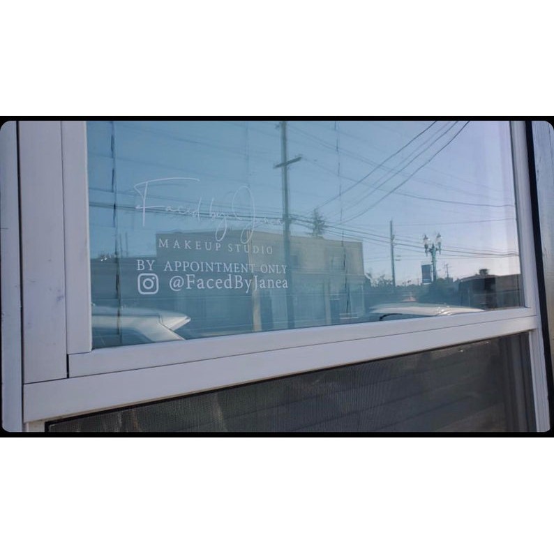 COD~Glass Door Window Decal Sticker Commercial Signage Store Hours ...