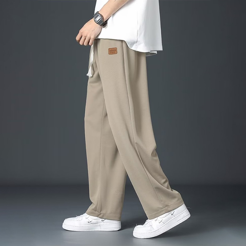 Men's Ice silk Mop Pants Summer Thin Korean style Trendy Casual ...