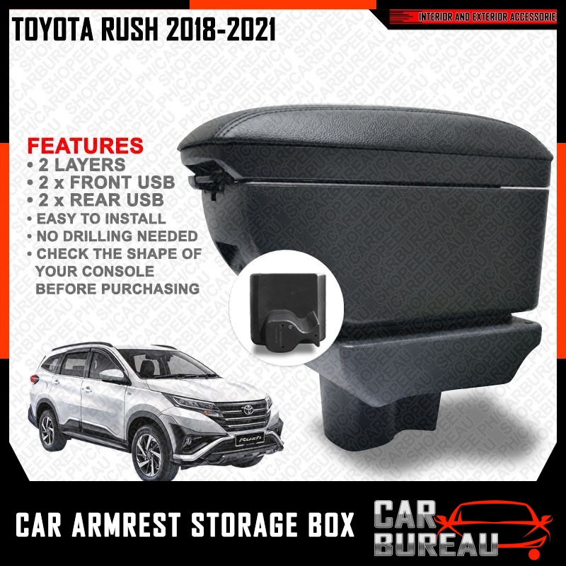 TOYOTA RUSH 2018 - 2022 CAR ARM REST PREMIUM BOX / ARMREST CONSOLE BOX ...