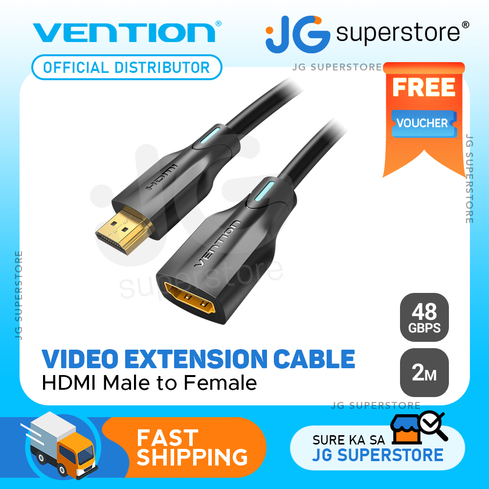 Vention 8K FUHD 60Hz HDMI 2.1 Male to Female Gold-Plated Video Cable ...