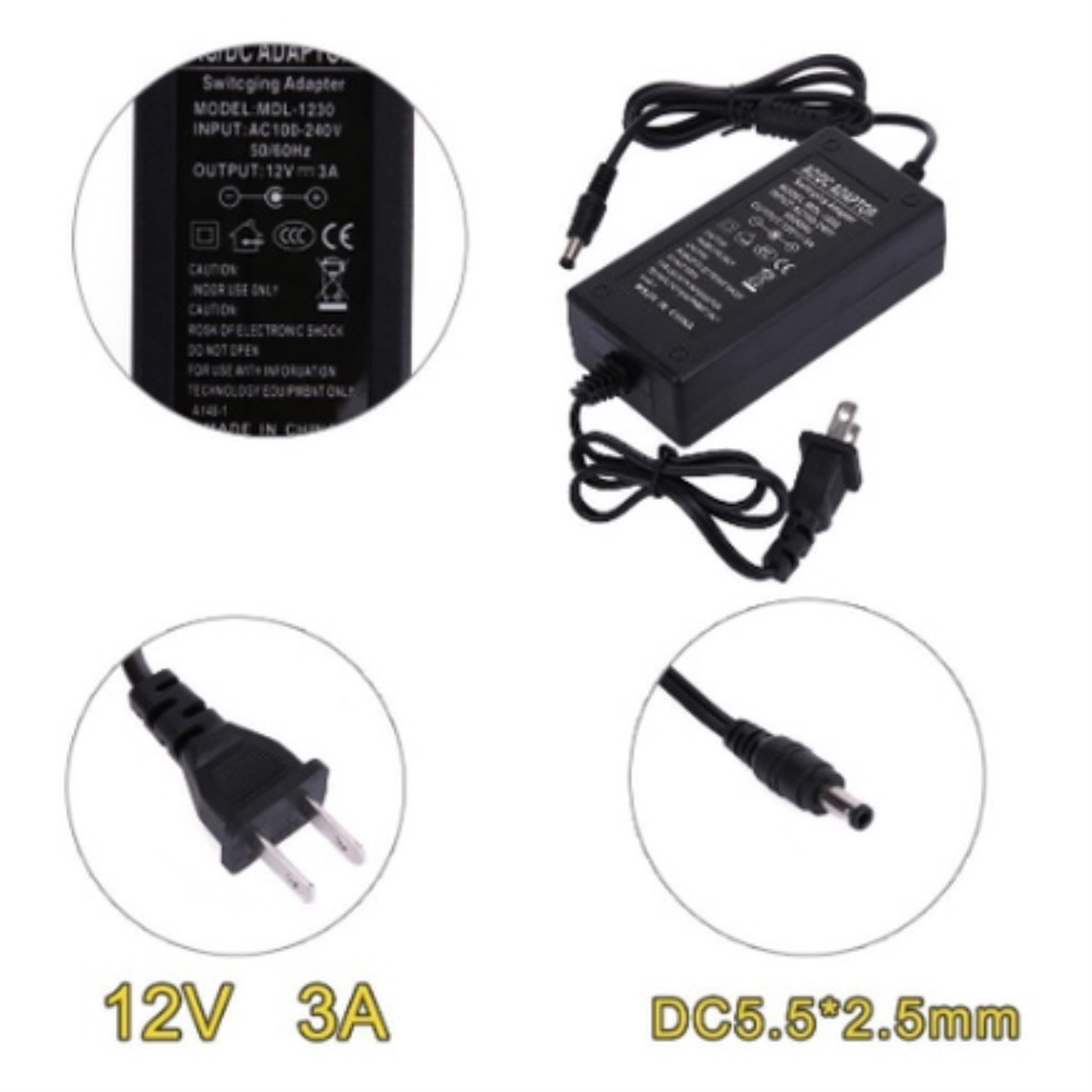 【Philippines Local inventory】 12V 5A Supply Adapter Multi-Purpose ...