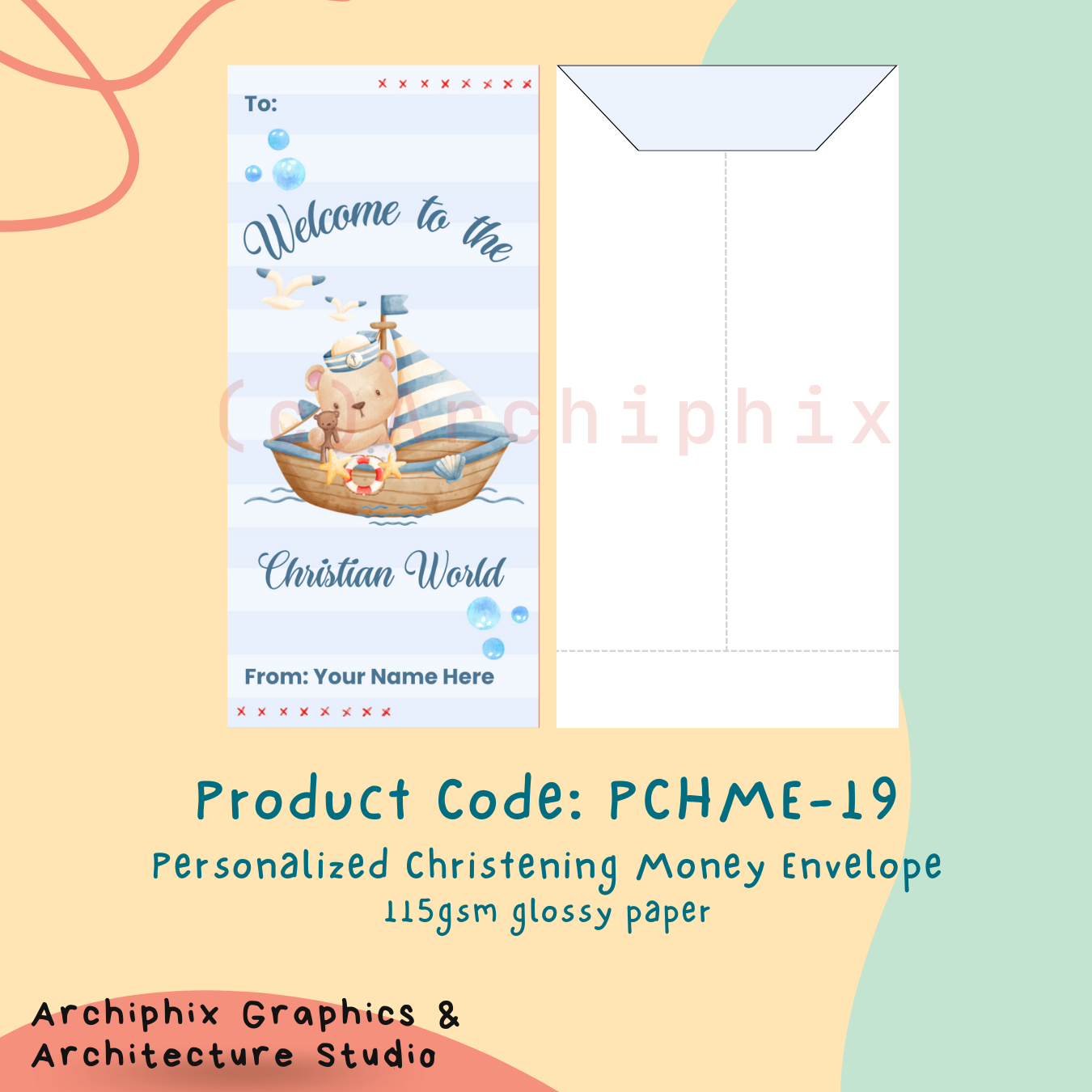 Personalized Christening Baptism Binyag Money Envelope Angpao Gift For ...