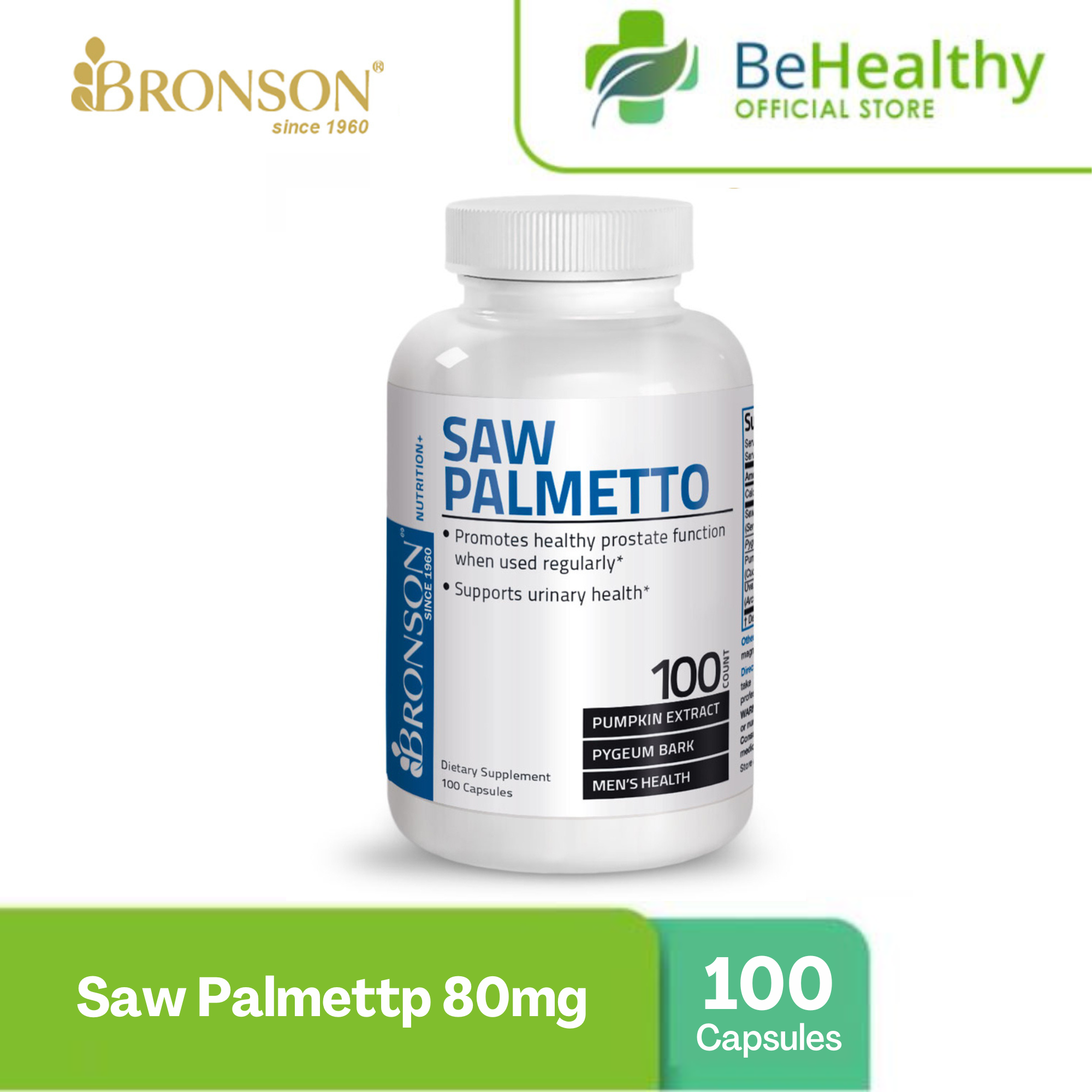 Bronson Saw Palmetto 80mg (100 Capsules) | Lazada PH