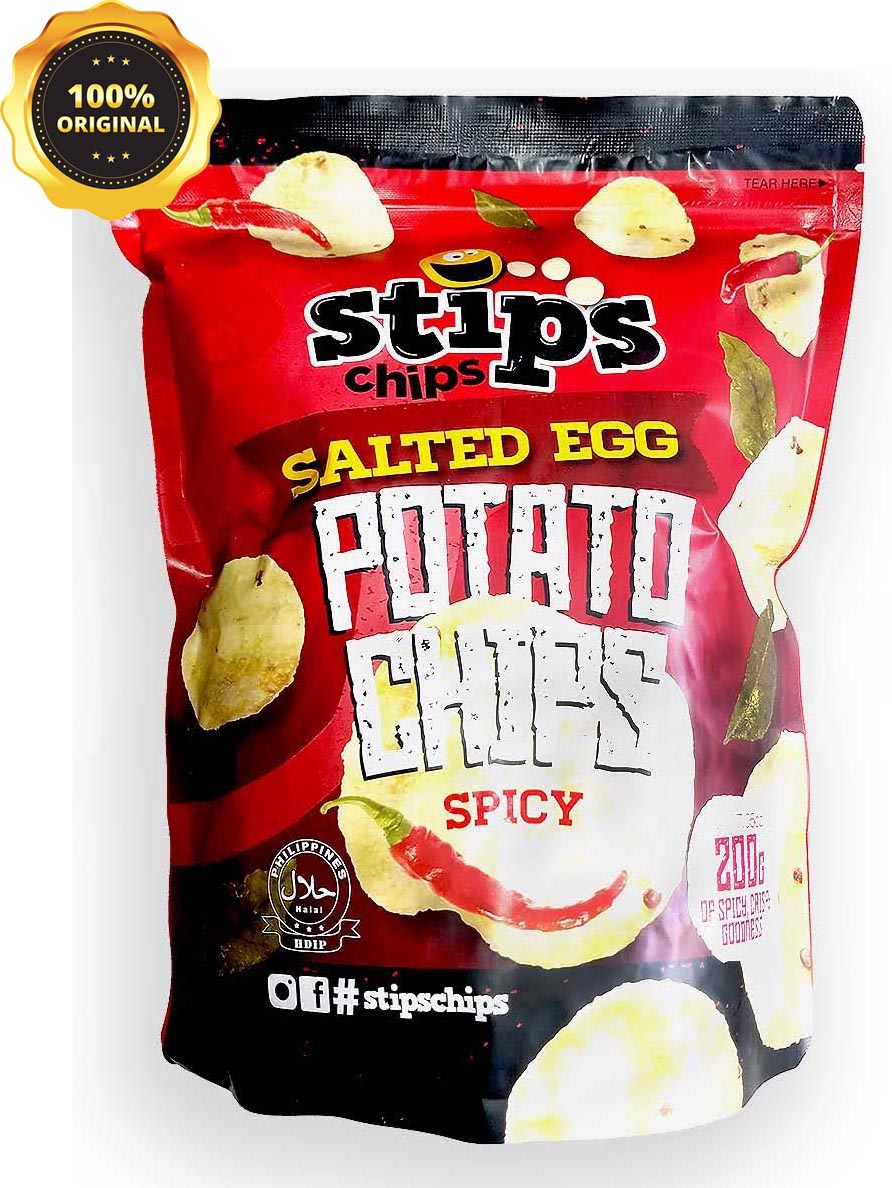 Stips Chips Salted Egg Potato Chips Spicy 200g (Sale | Snack) | Lazada PH