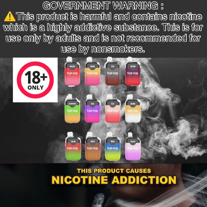 Top Fog Square 12000 Puffs with lanyard Disposable Vape Pod (flava ...