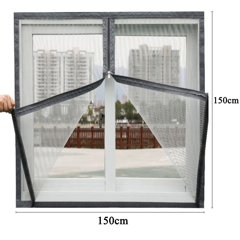 Self-adhesive simple anti-mosquito invisible screen without punching ...