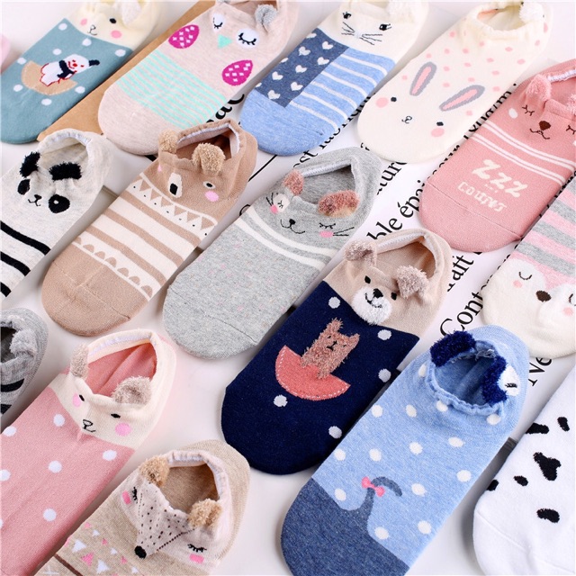 B1T1 Korean Iconic Cute Animal Foot Socks Cover Mix Match Assorted ...