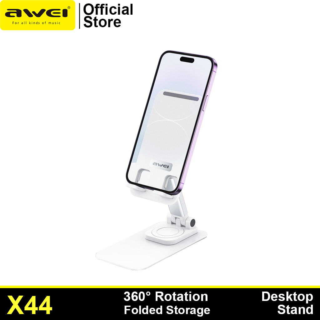 Awei X44 360° Rotation Folding Desktop Stand 360° Rotation for Tablet ...