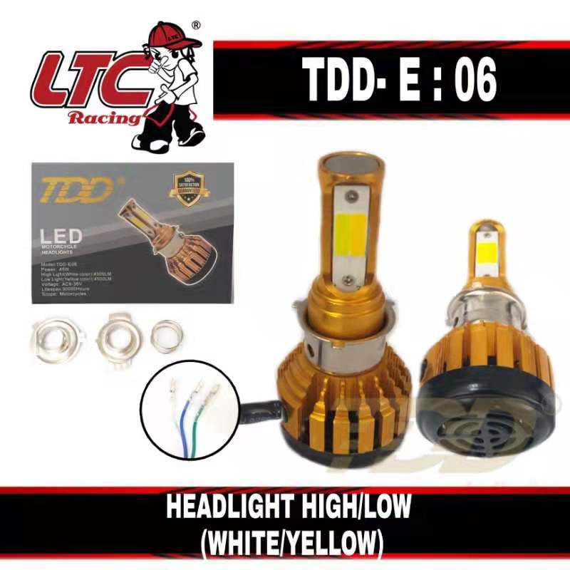TDD E06 Motorcycle LED Headlights 45w High/Low (White/Yellow) | Lazada PH