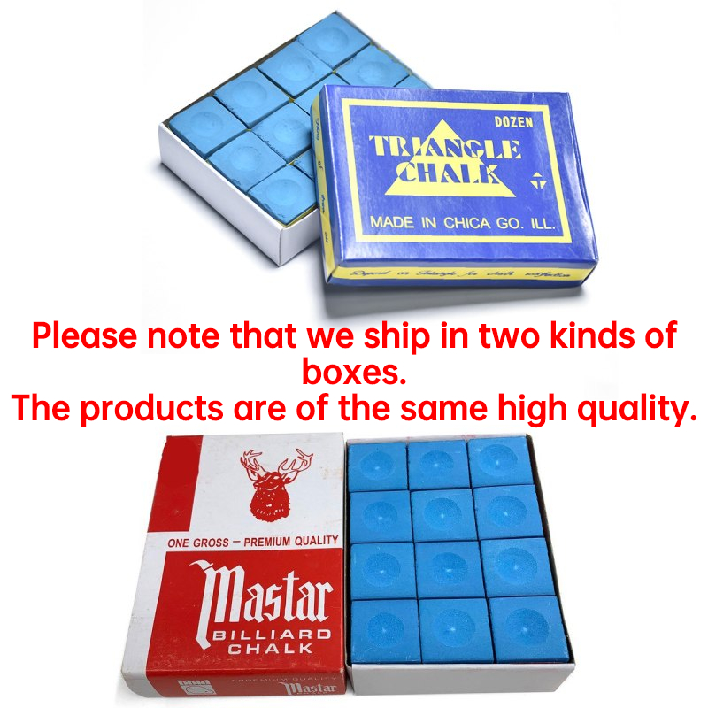 12Pcs/Box Billiard Chalk Original Pool Cue Chalk Snooker Billiard ...