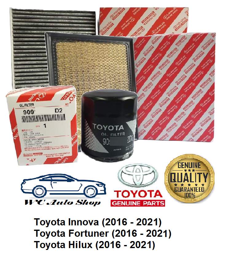 TOYOTA COMBO AC Cabin Filter & ENGINE Oil Filter & ENGINE Air Filter ...