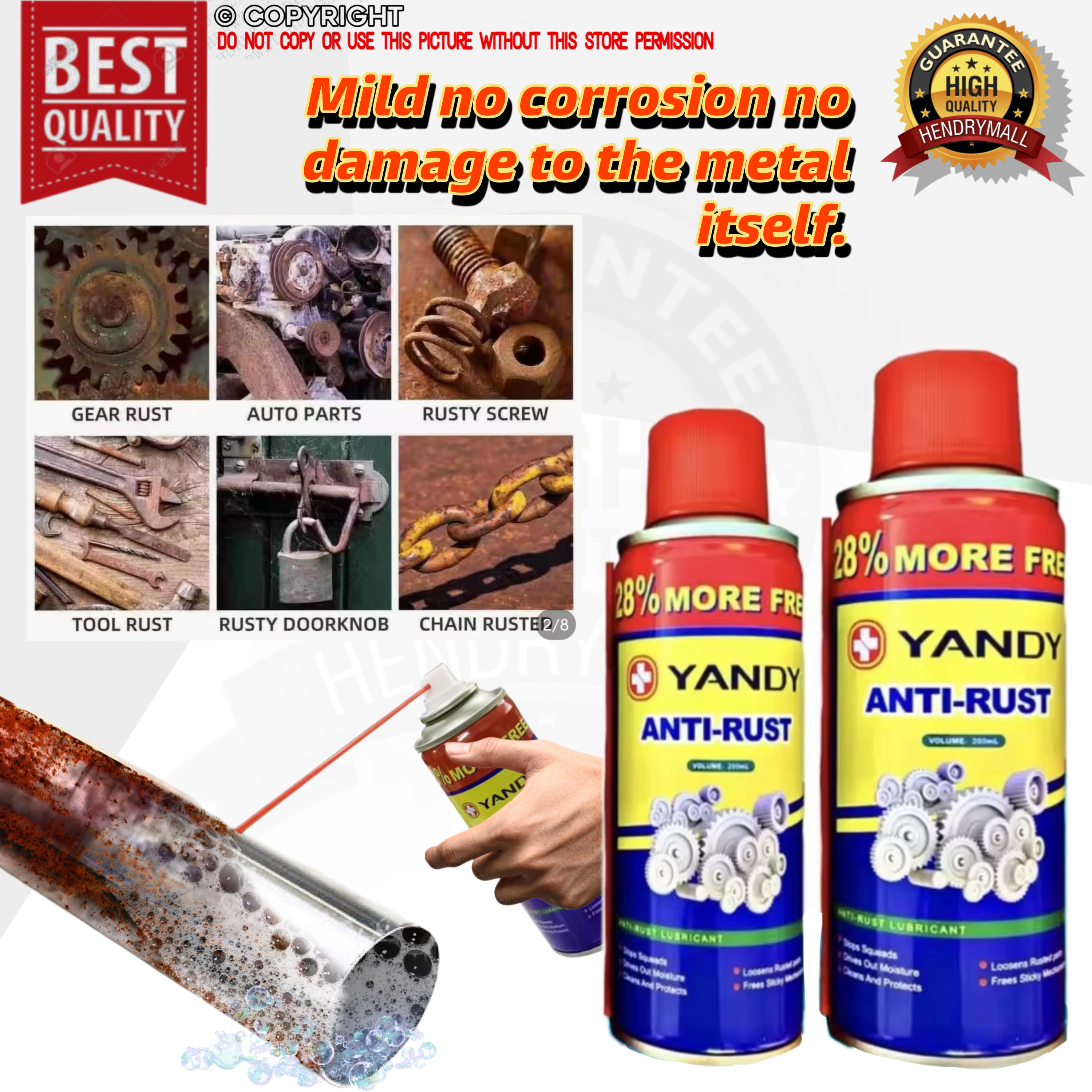 Multi-Purpose Cleaning Powerful Rust Remove Anti-Rust Lubricant Multi ...