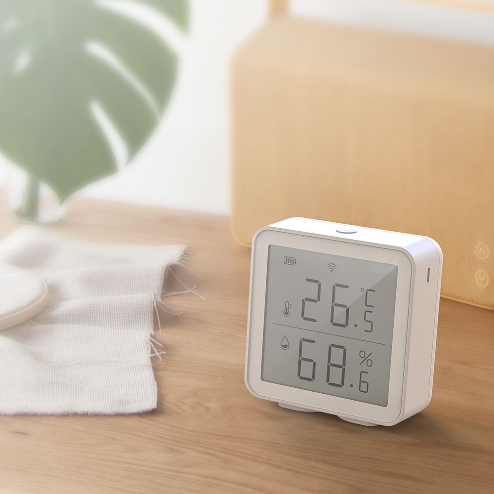 WiFi Smart Temperature Humidity Sensor Compatible with Alexa Google ...