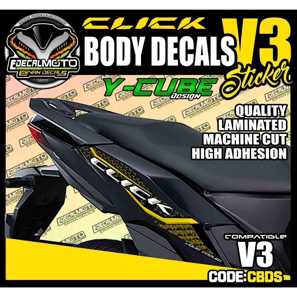 HONDA CLICK VERSION 3 2023 BODY VINYL DECALS STICKER | Lazada PH