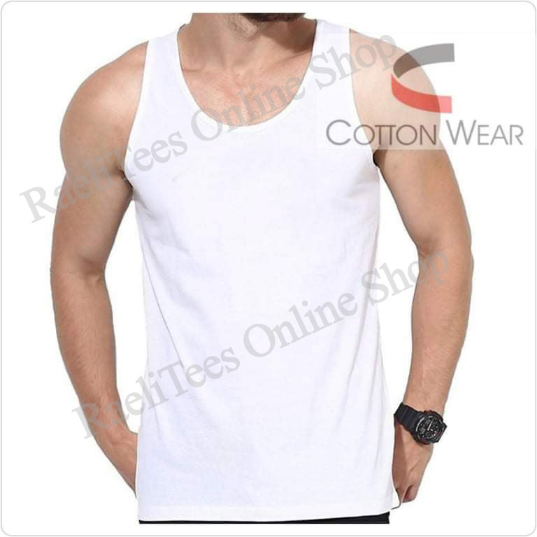 Cotton Wear Sando White for Men Adult (1 size Larger VS Filipino fit ...