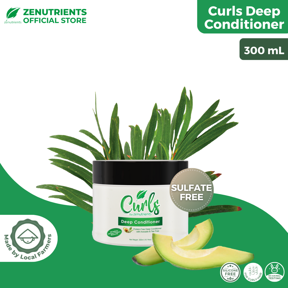 Curls By Zenutrients Avocado & Tea Tree Protein-Free Deep Conditioner ...