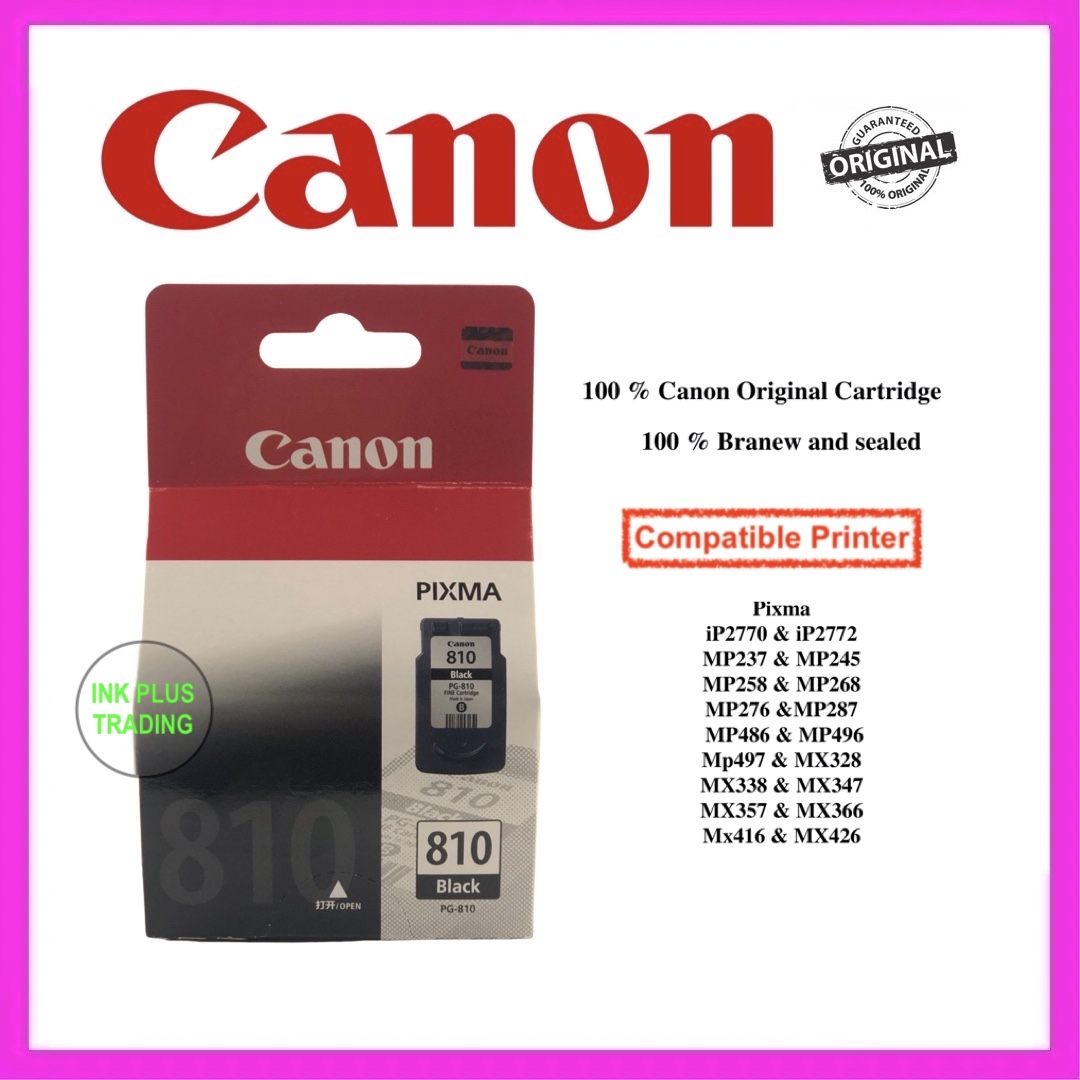 Canon Cartridge PG-810 Black OR CL-811 ( 100% GUARANTEED ORIGINAL ) Tri ...