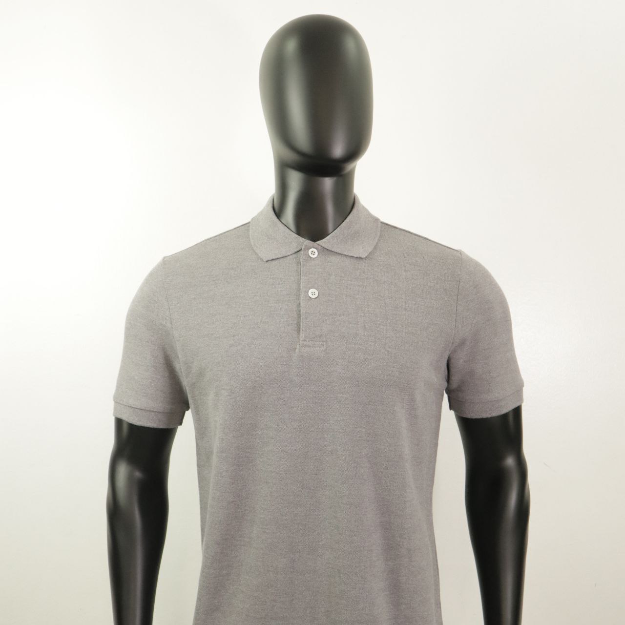 COLLEZIONE C2 Regular Fit 23PCMT1K003 GRAY Pique Polo Shirt Men Plain ...