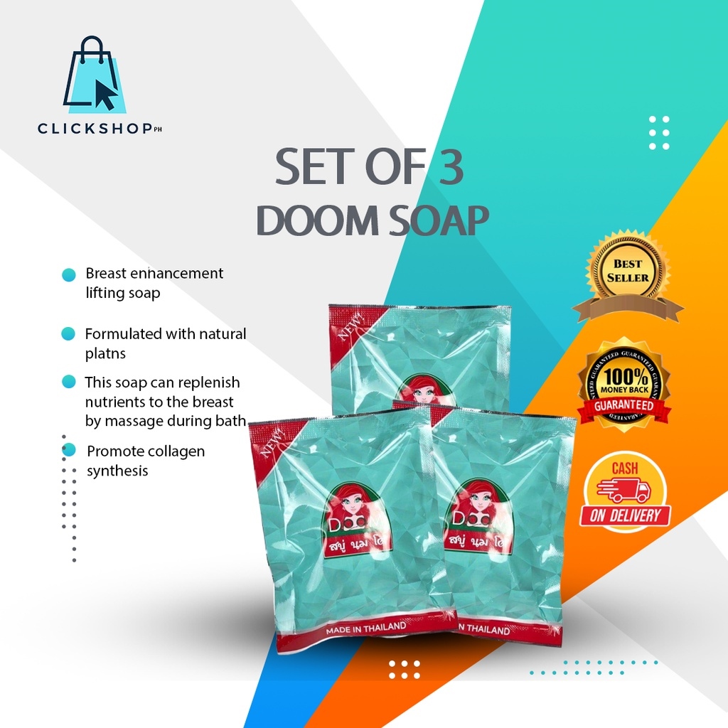 SET OF 3 DOOM SOAP BREAST ENLARGEMENT CREAM SUPPLEMENTS ENCHANCE BOOBS ...