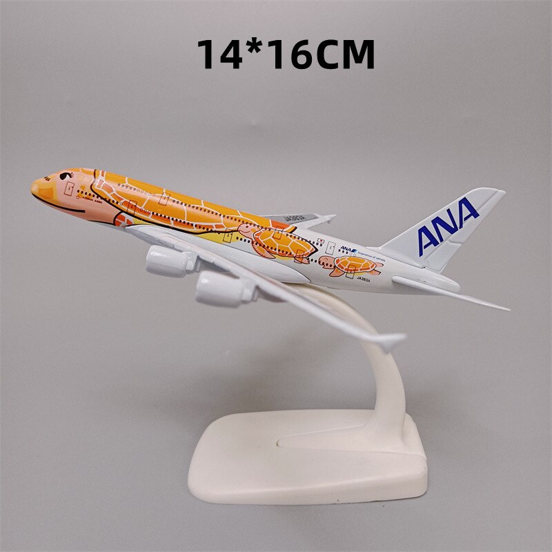 16Cm/20Cm Alloy Metal Japan ANA Airbus A380 Cartoon Sea Turtle Airlines ...