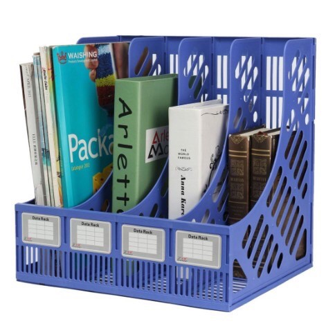 TC.File Rack Paper Book Holder Document Tray Organizer Storage Box 4 ...