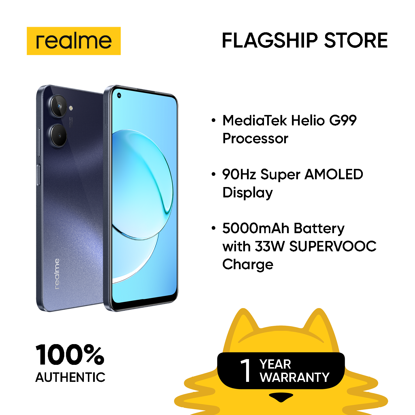 realme 10 [8GB RAM + 256GB ROM] | 90Hz Super AMOLED Display | 33W SUPERVOOC Charging | Android ...