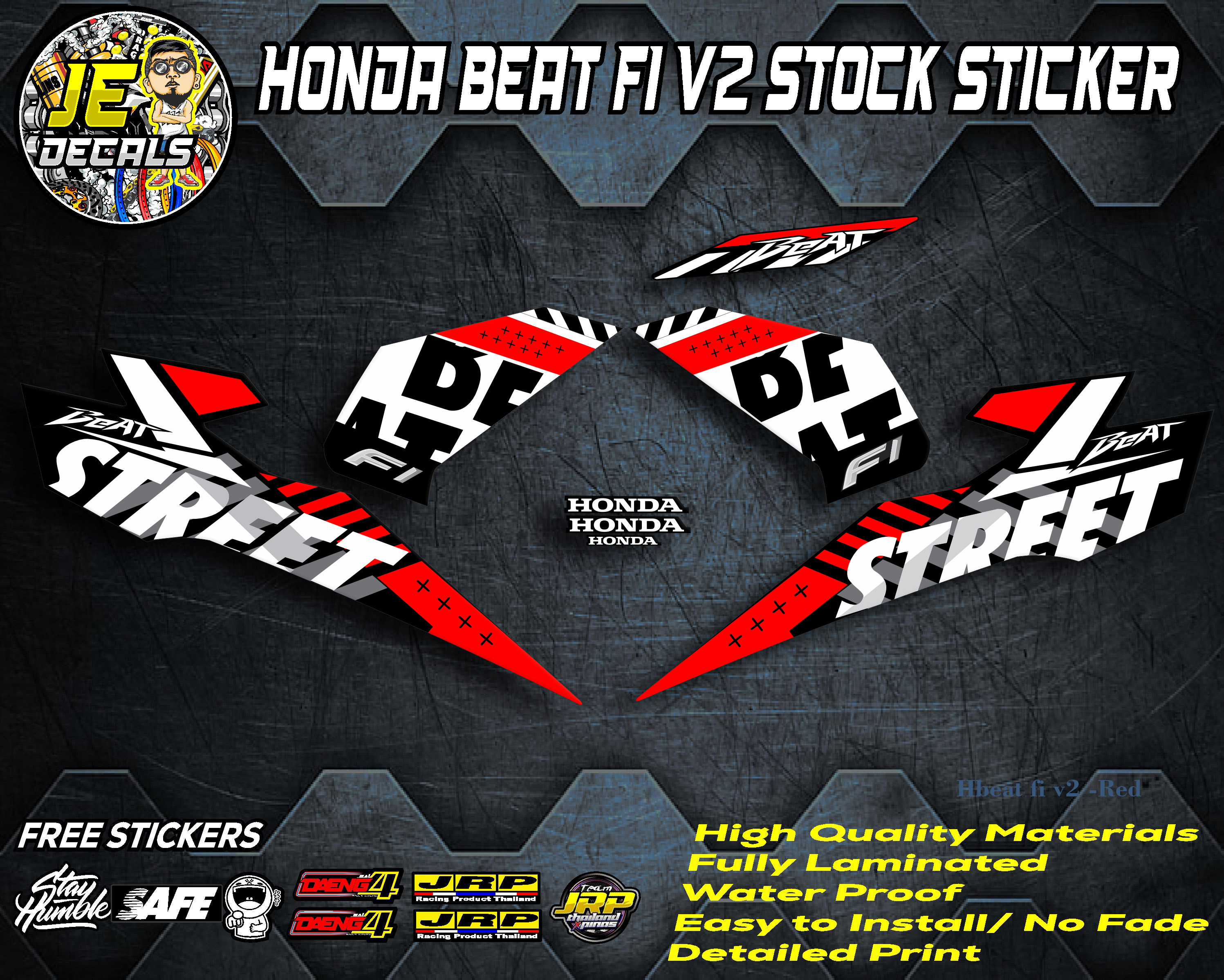Honda Beat fi v2 Stock Sticker Decal | Lazada PH
