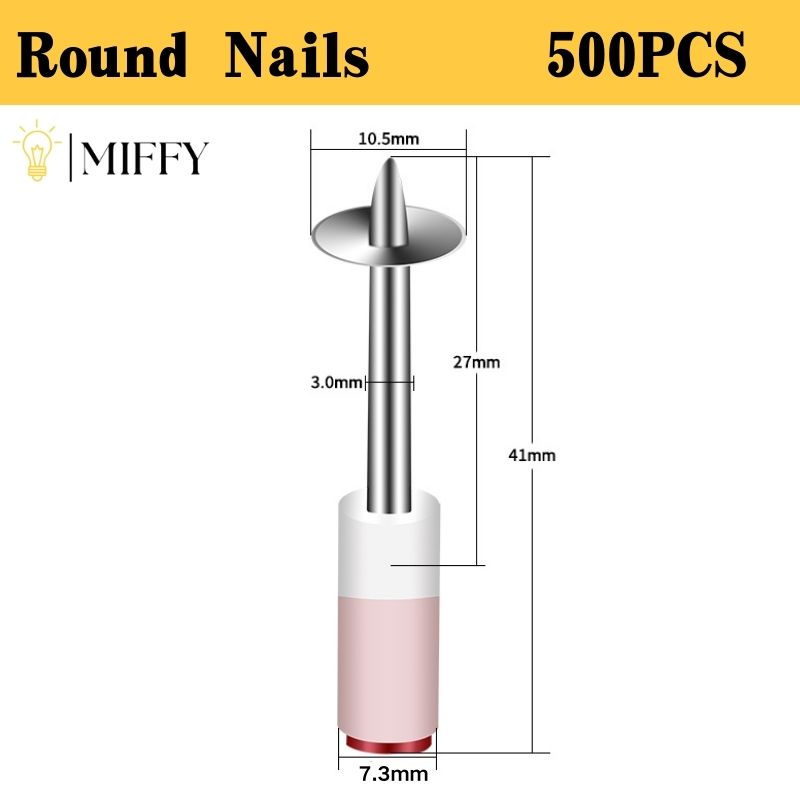 MIFFY 500PCS Nails Fits Manual Tufting Gun Steel Rivet Tool Concrete ...