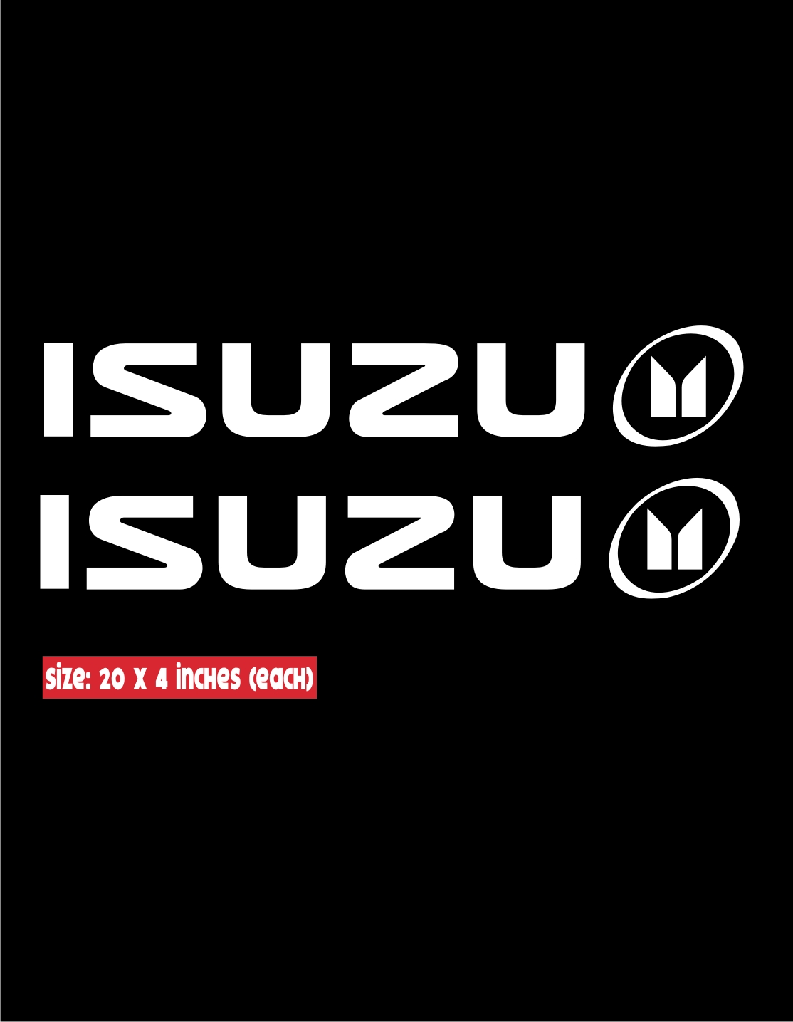 Customized Cut Out Vinyl Sticker Isuzu with Logo | Lazada PH
