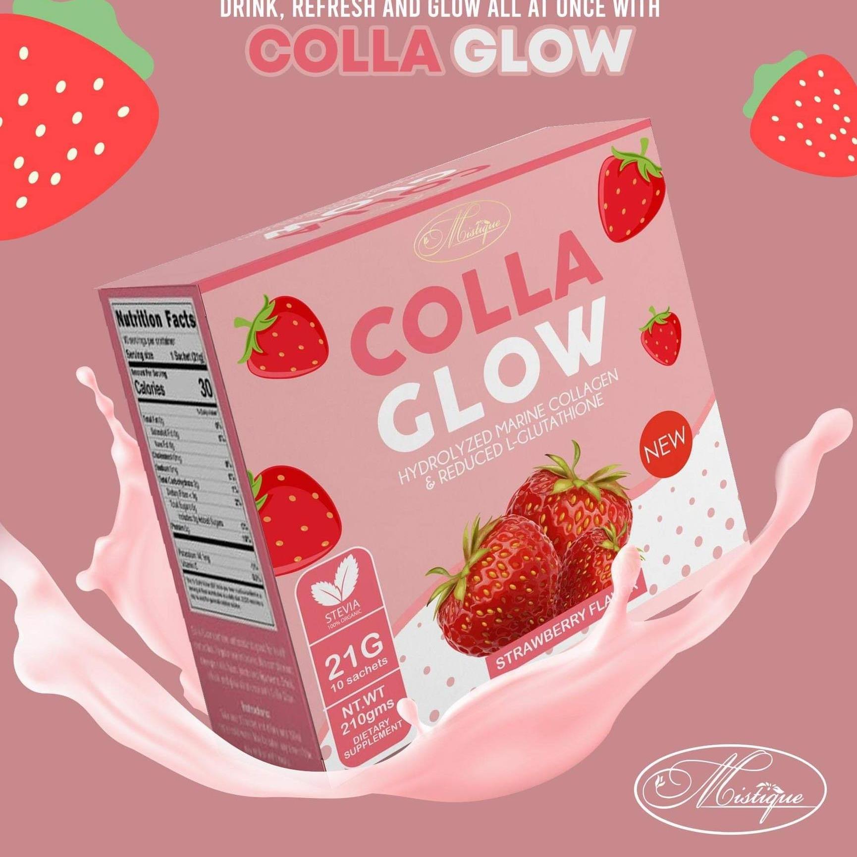 MISTIQUE Colla Glow and Gluta+ Glow with 5,000 mg Hydrolyzed Marine ...
