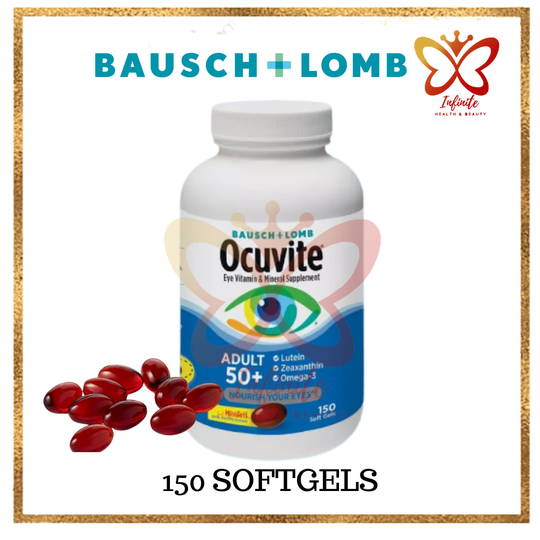 Bausch & Lomb Ocuvite Adult 50+ Eye Vitamin & Mineral Supplement 150 ...