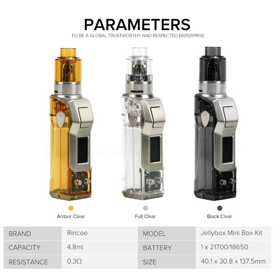 ready stock Rincoe Jellybox Mini Mod RDA Kit (Battery not Include).(2 ...