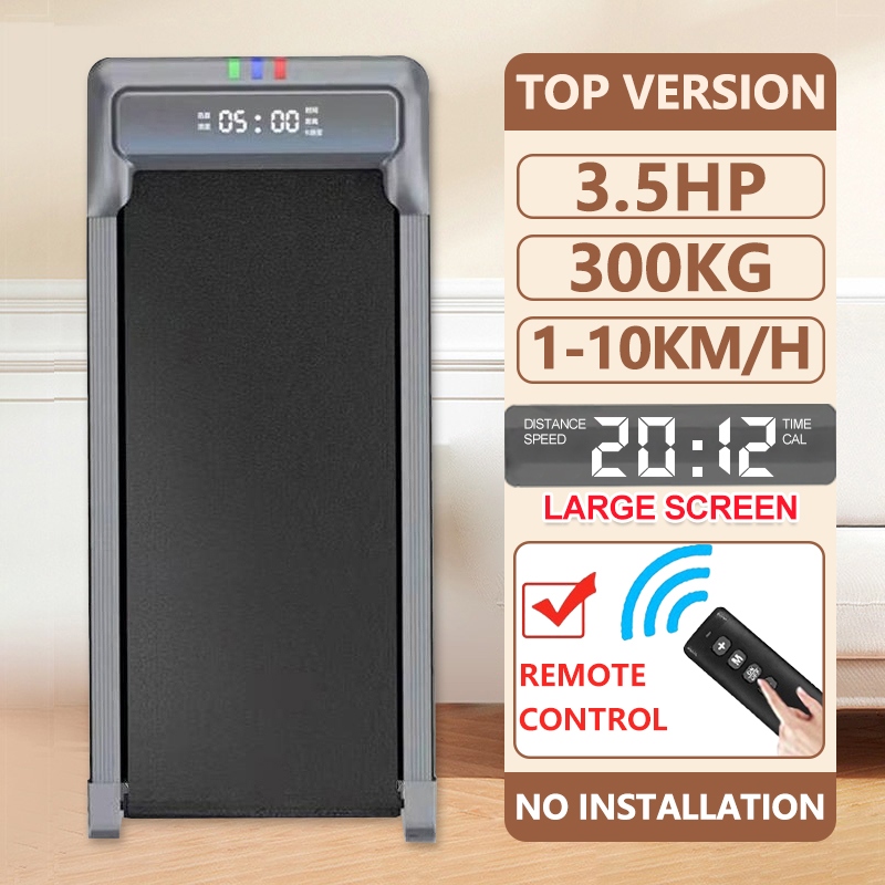 Electric Flat Walking Treadmill，3.5HP LED Treadmill with Arm Rest ...