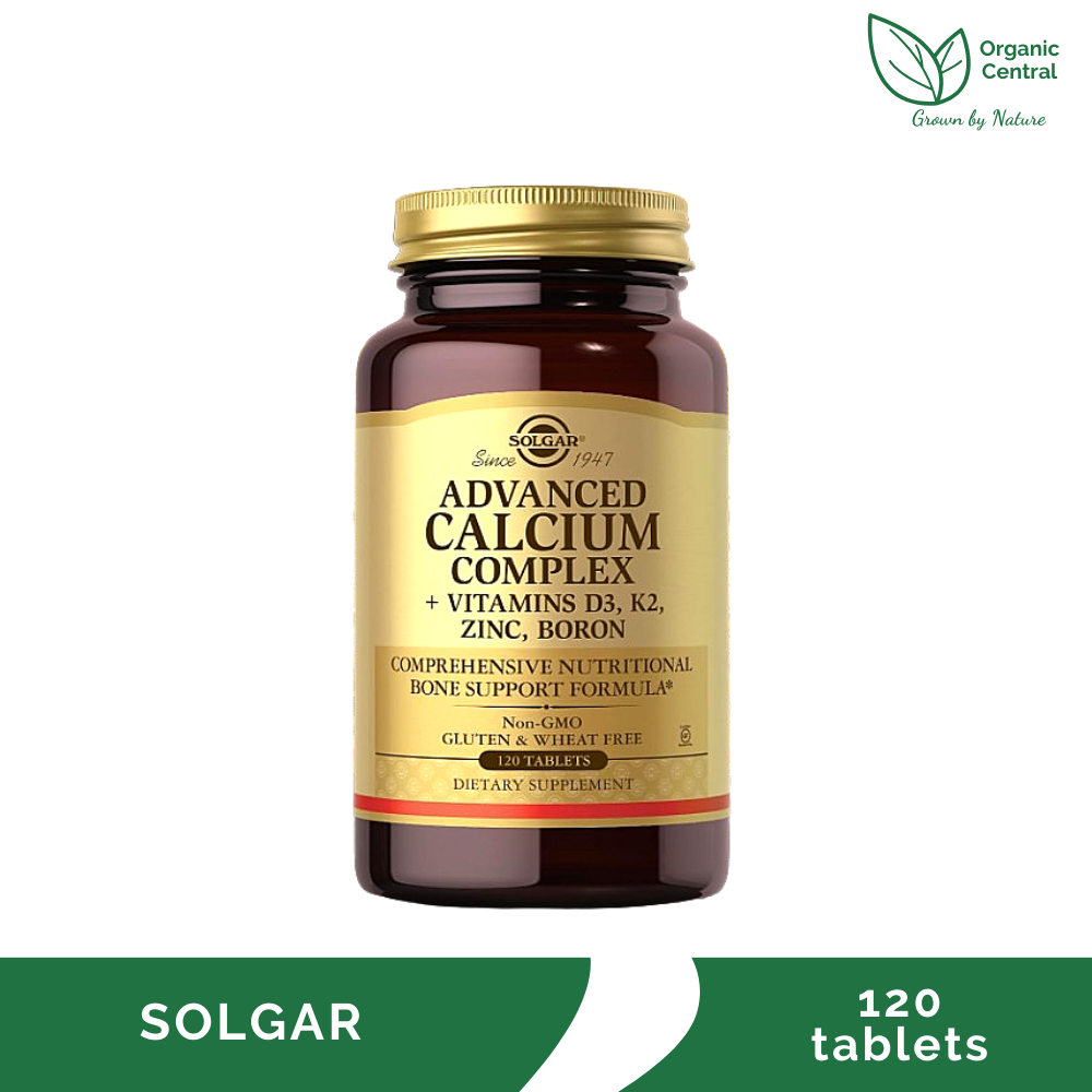 Solgar Advanced Calcium Complex + Vitamins D3, K2, Zinc, Boron 120 ...