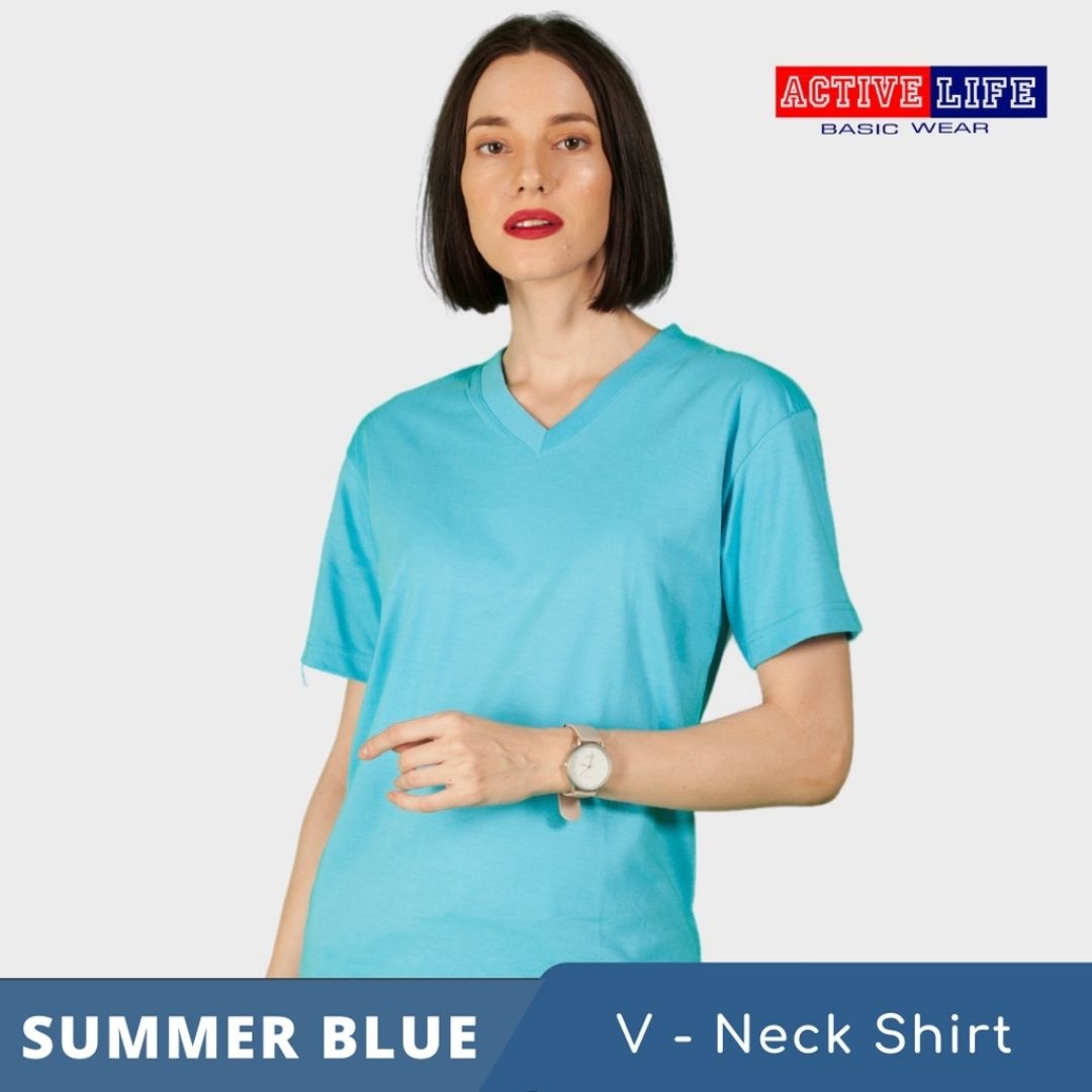 ACTIVE LIFE **V-NECK** UNISEX TSHIRTS - SUMMER COLORS | Lazada PH