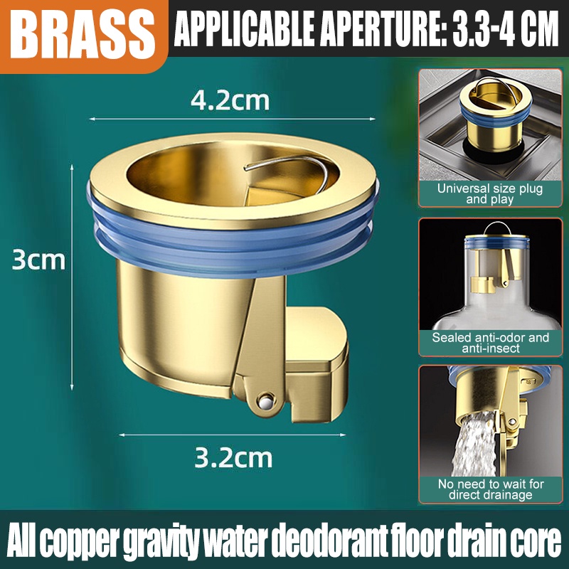 Brass Floor Drain With Odor Trap Floor Drain Odor Stopper Anti-Insect ...