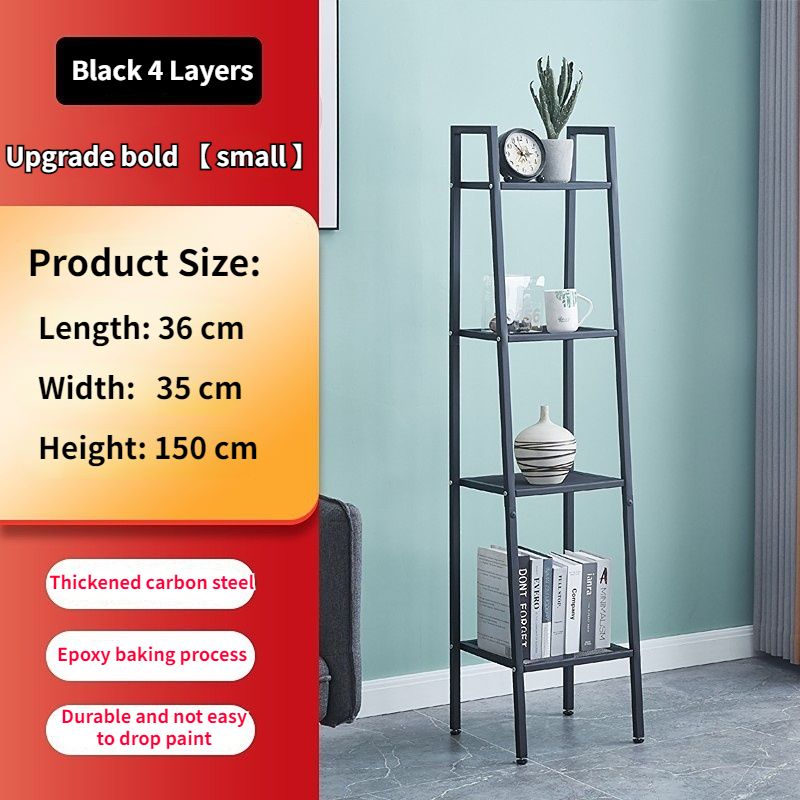 4-Tier Trapezoid Storage Shelf Organizer for Living Room Patio Kitchen ...