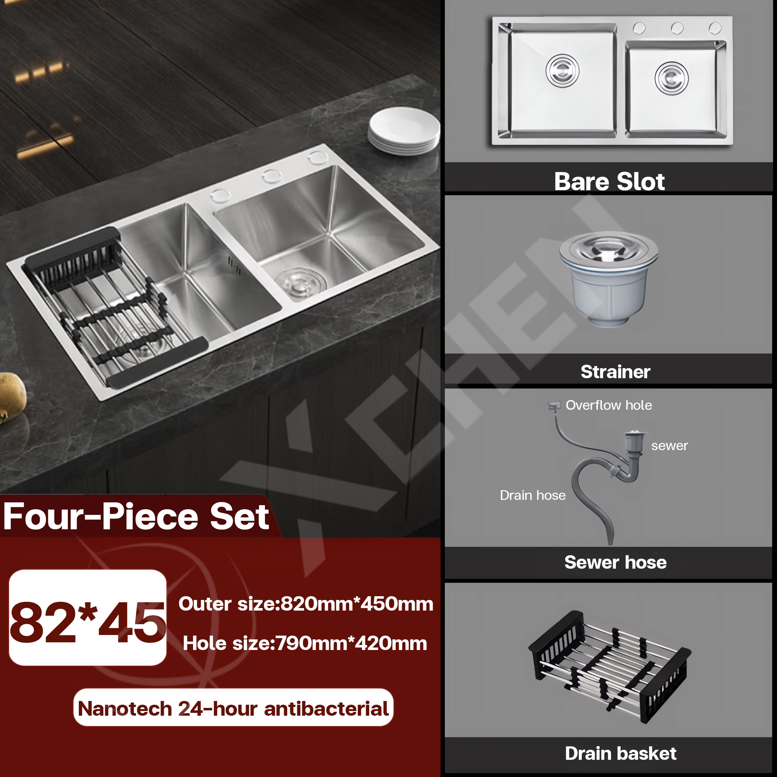 🔥Stainless steel 316🔥JUMEILA Stainless kitchen sink Kitchen sink with ...