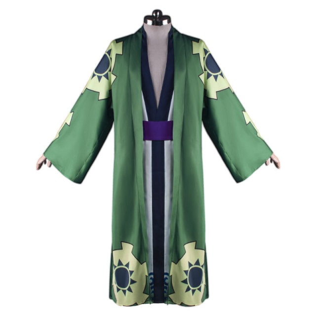 Roronoa Zoro Cosplay Costume Kimono Robe Cloak Belt Full Suit For Men ...