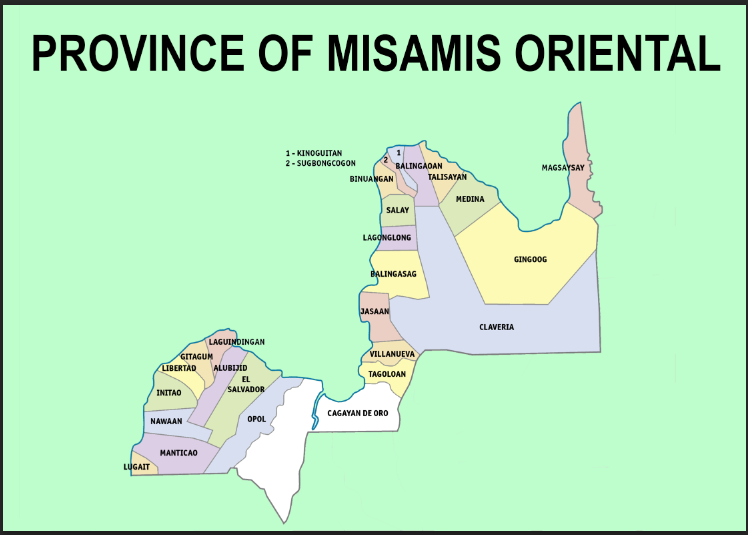 Misamis Oriental Province Map Waterproof A4 Laminated Chart | Lazada PH